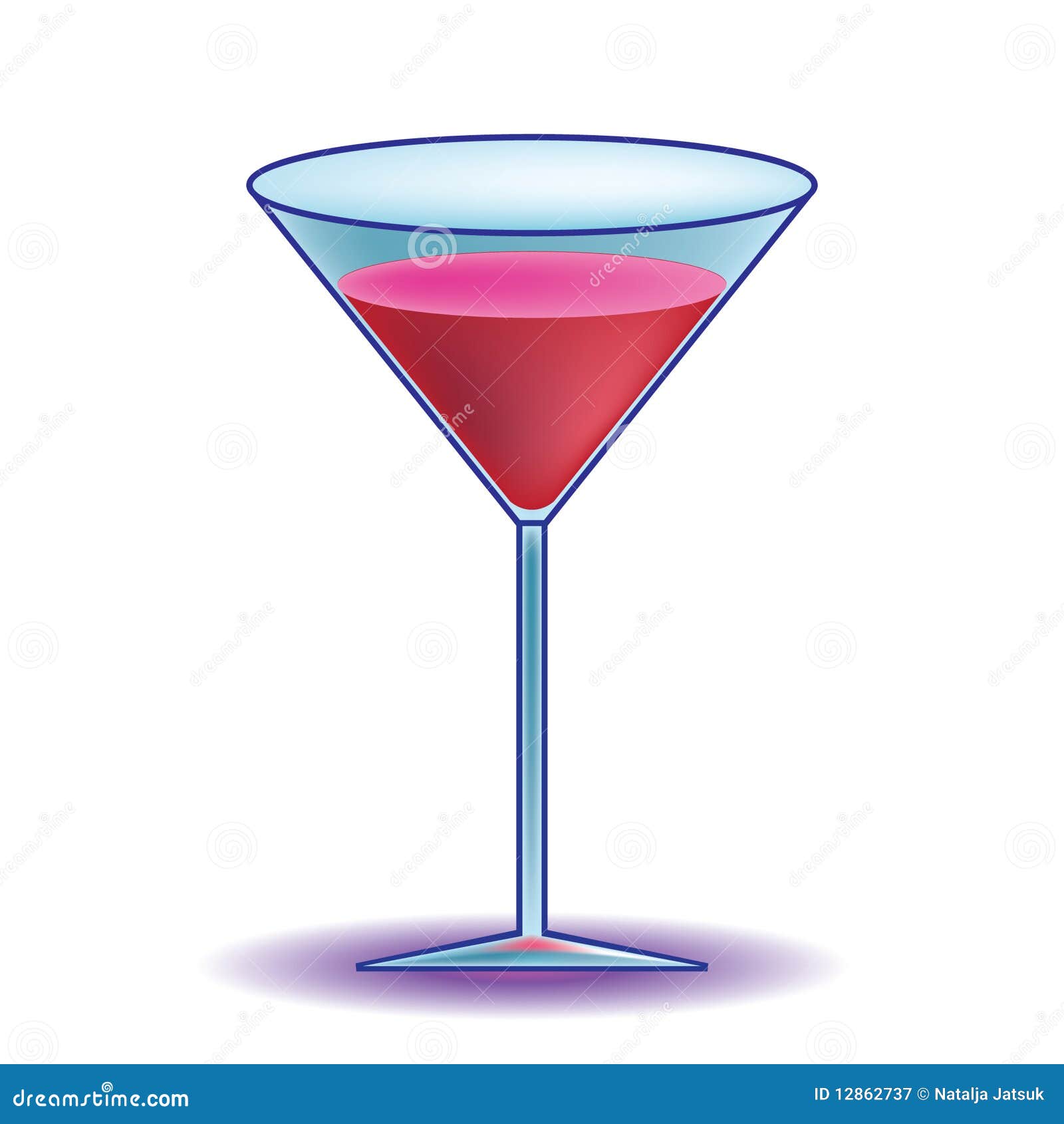 Red cocktail drink stock vector. Illustration of transparent - 12862737