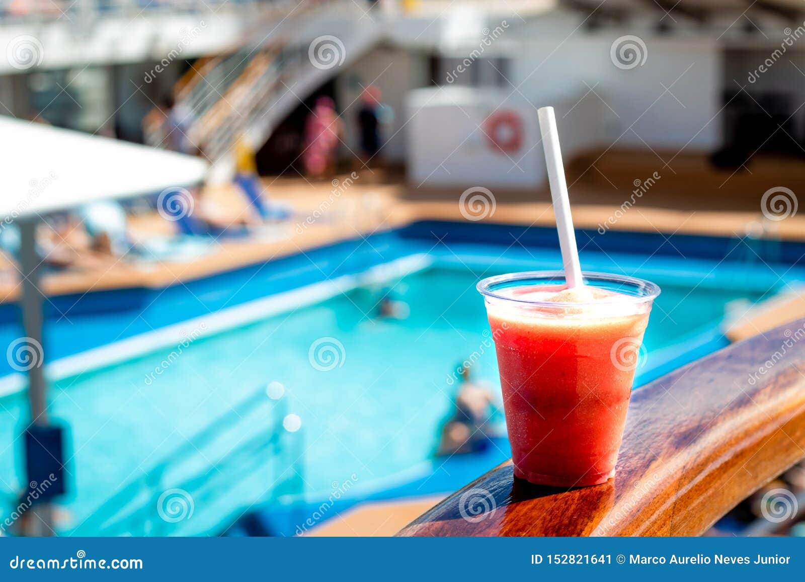 Red Cocktail Drink in the Pool Stock Image - Image of swimming, hotel ...