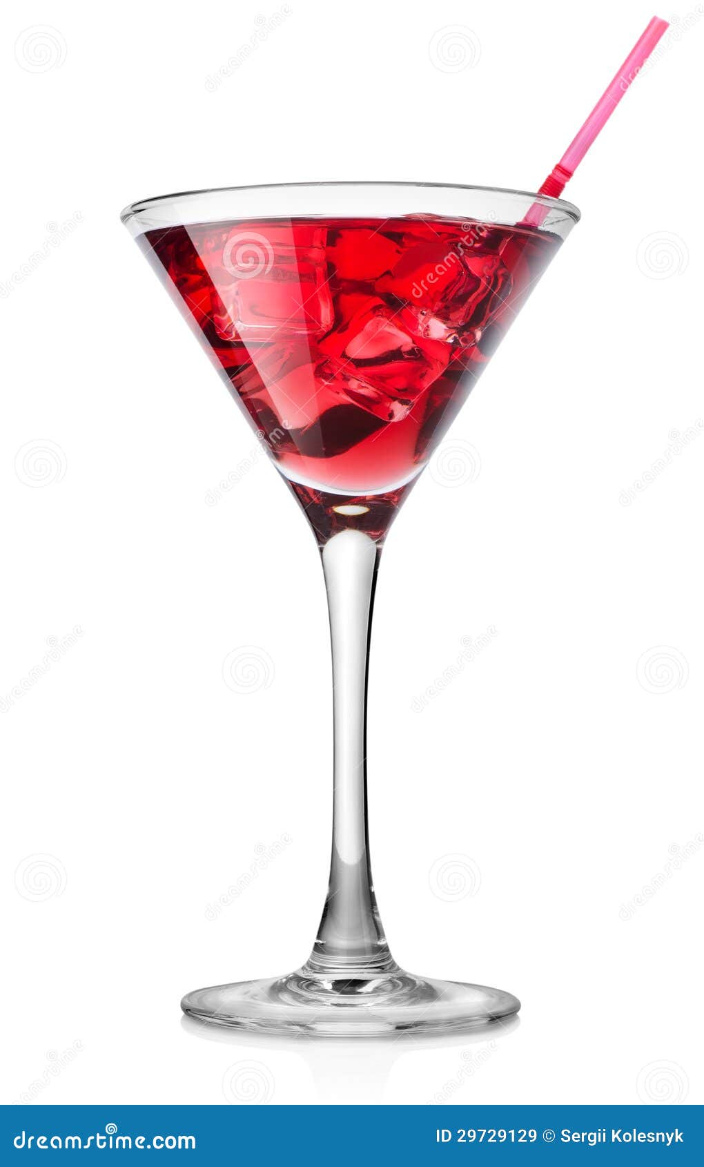 Red Cocktail in a High Glass Stock Image - Image of alcohol, freshness ...