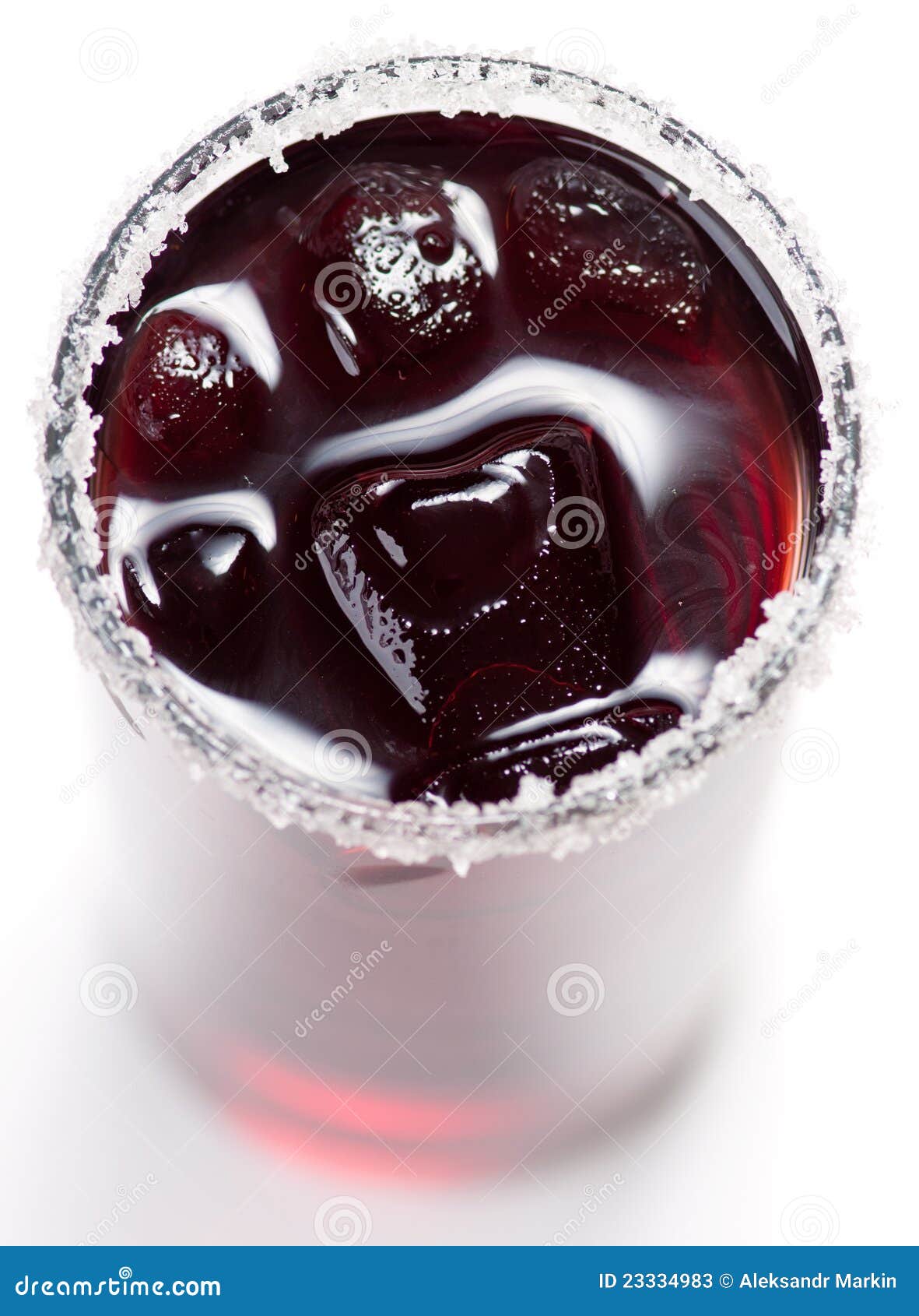 Red Cocktail with Ice on White Stock Image - Image of liquid, freshness ...