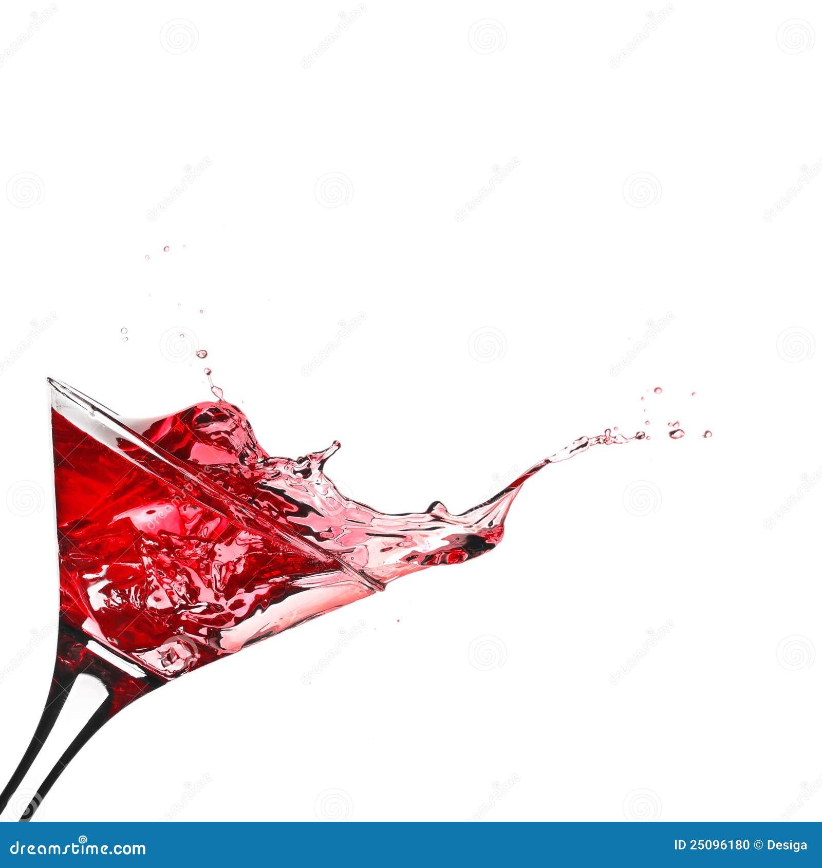 Red cocktail with splash stock photo. Image of close - 25096180