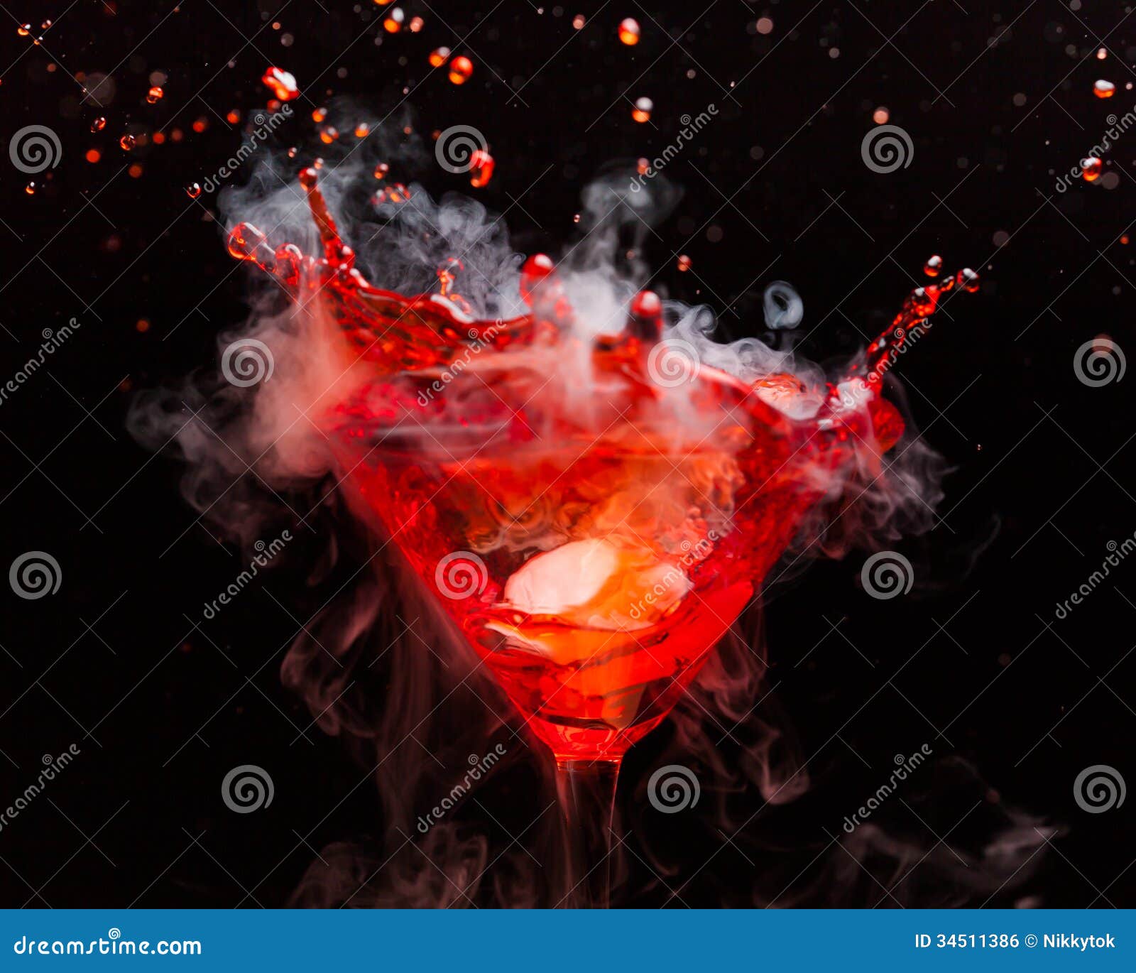 Red cocktail with splash stock photo. Image of nightlife - 34511386