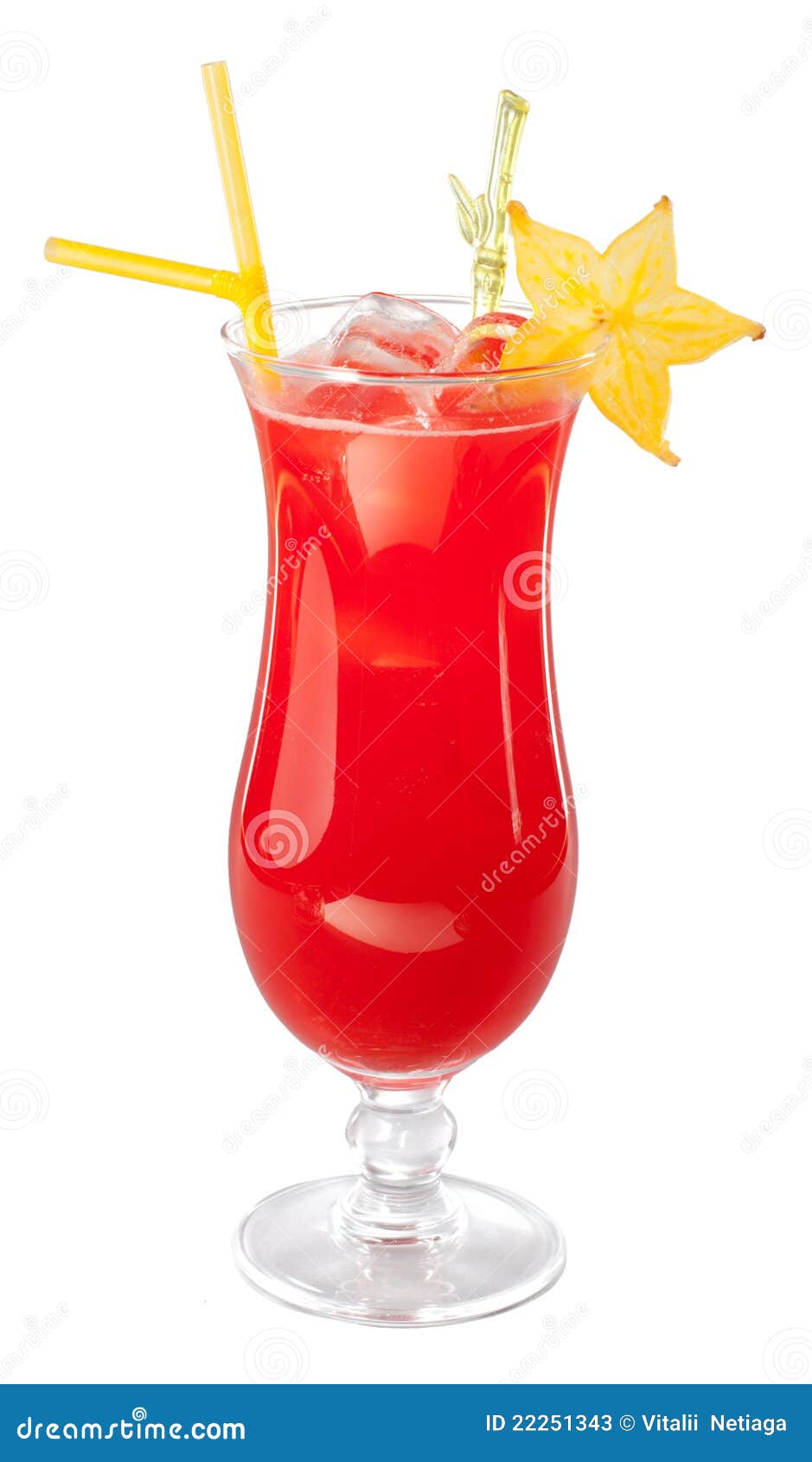 Red cocktail on white stock image. Image of refreshment - 22251343