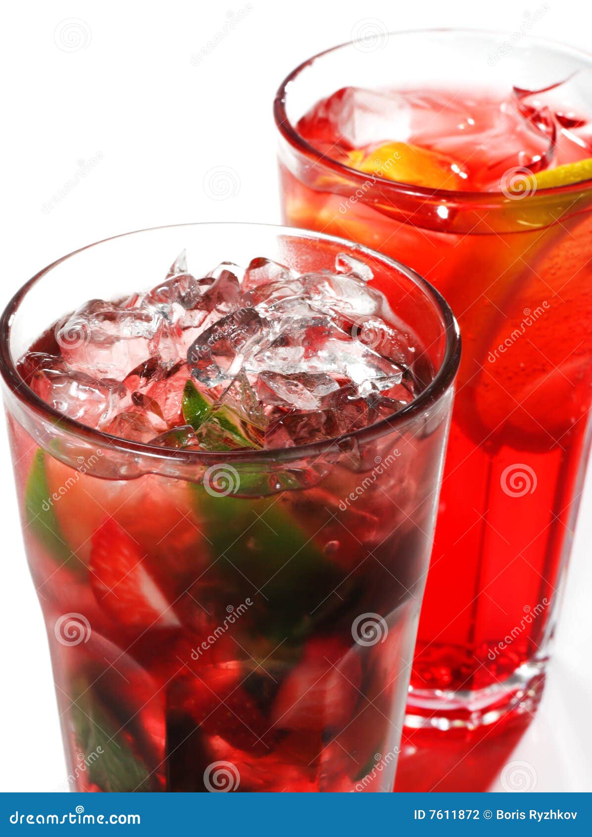 Red Cocktails stock photo. Image of alcoholic, glass, cool - 7611872