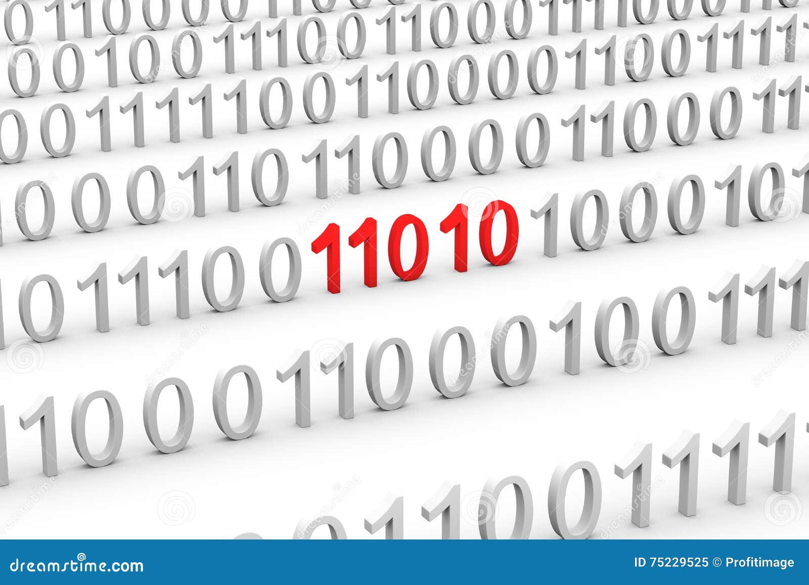 Red code stock illustration. Illustration of render, code - 75229525