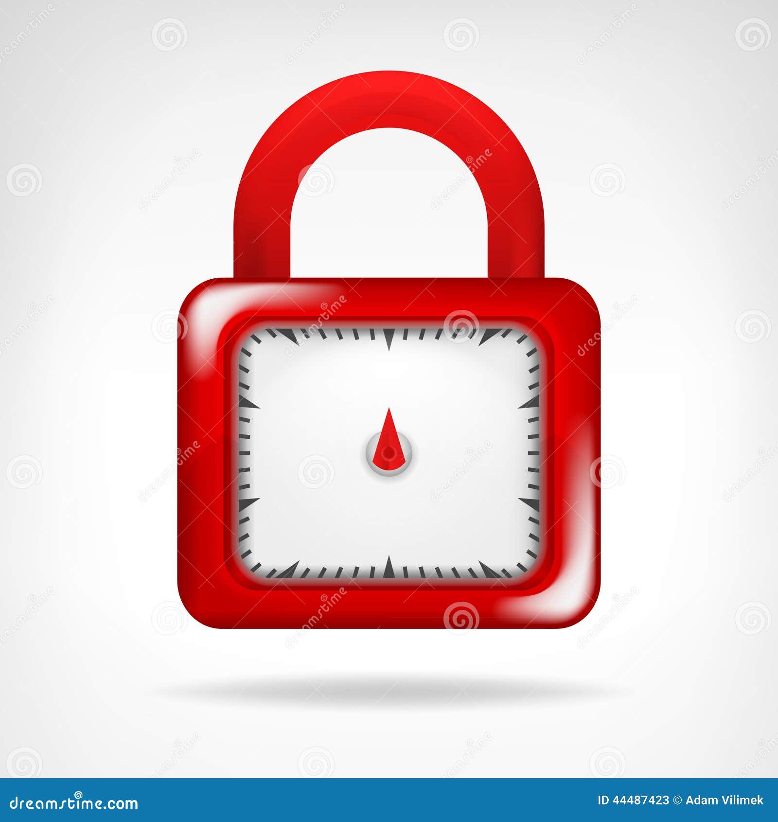 Red Code Padlock Symbol Design Stock Illustration - Illustration of ...