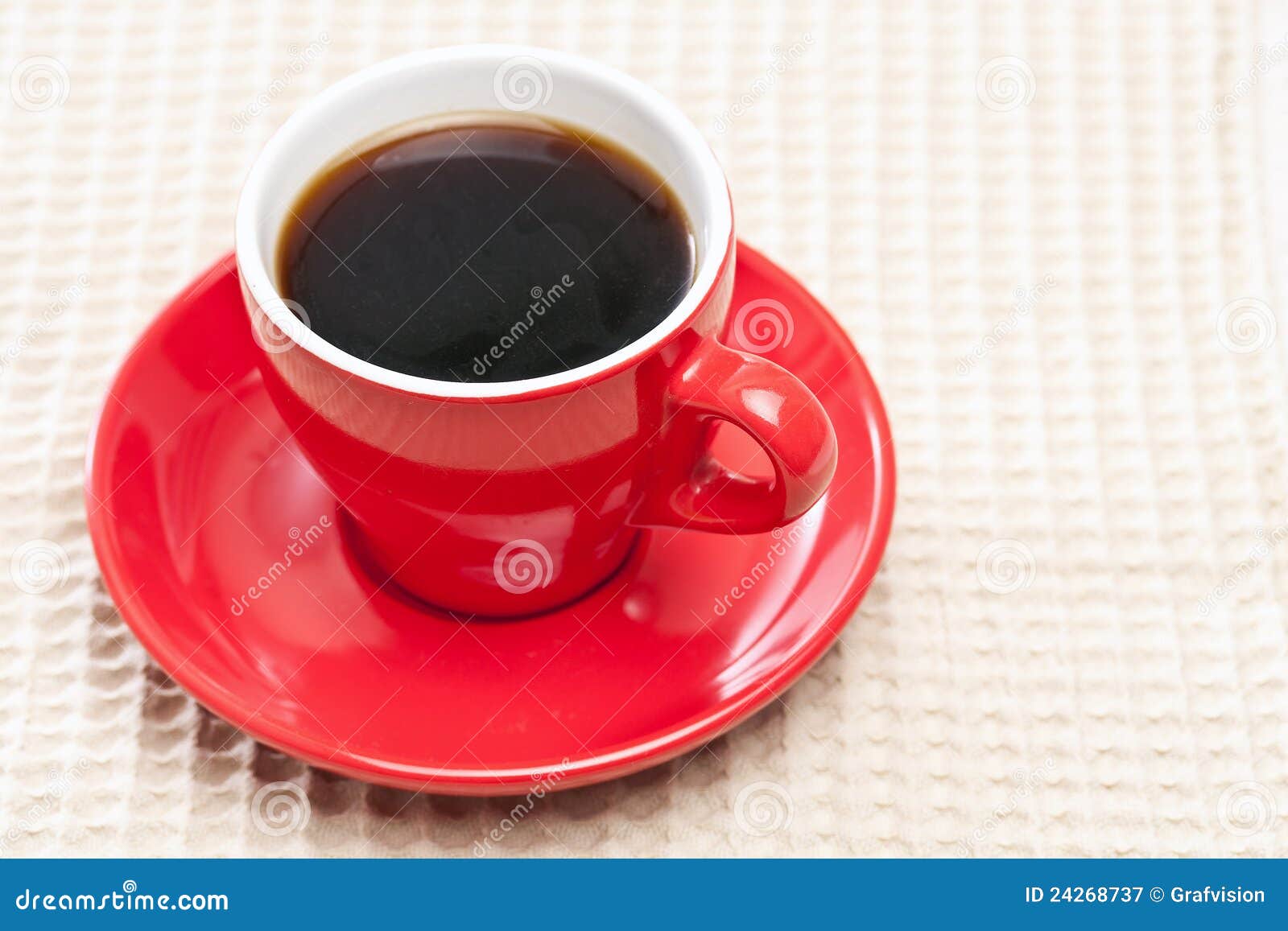 Red coffee cup stock image. Image of beverages, dish - 24268737