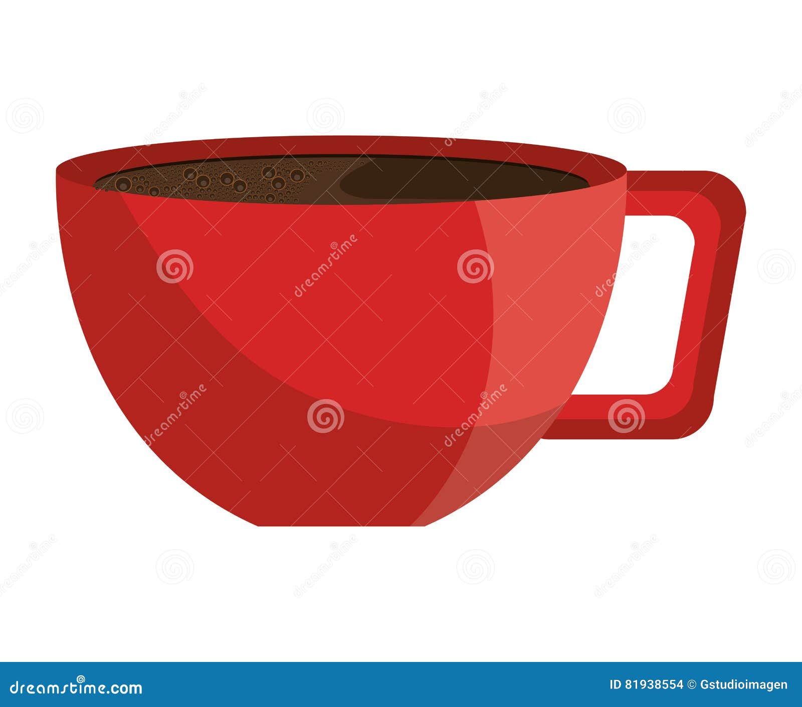 Red Coffee Cup Isolated Icon. Stock Vector - Illustration of vector ...