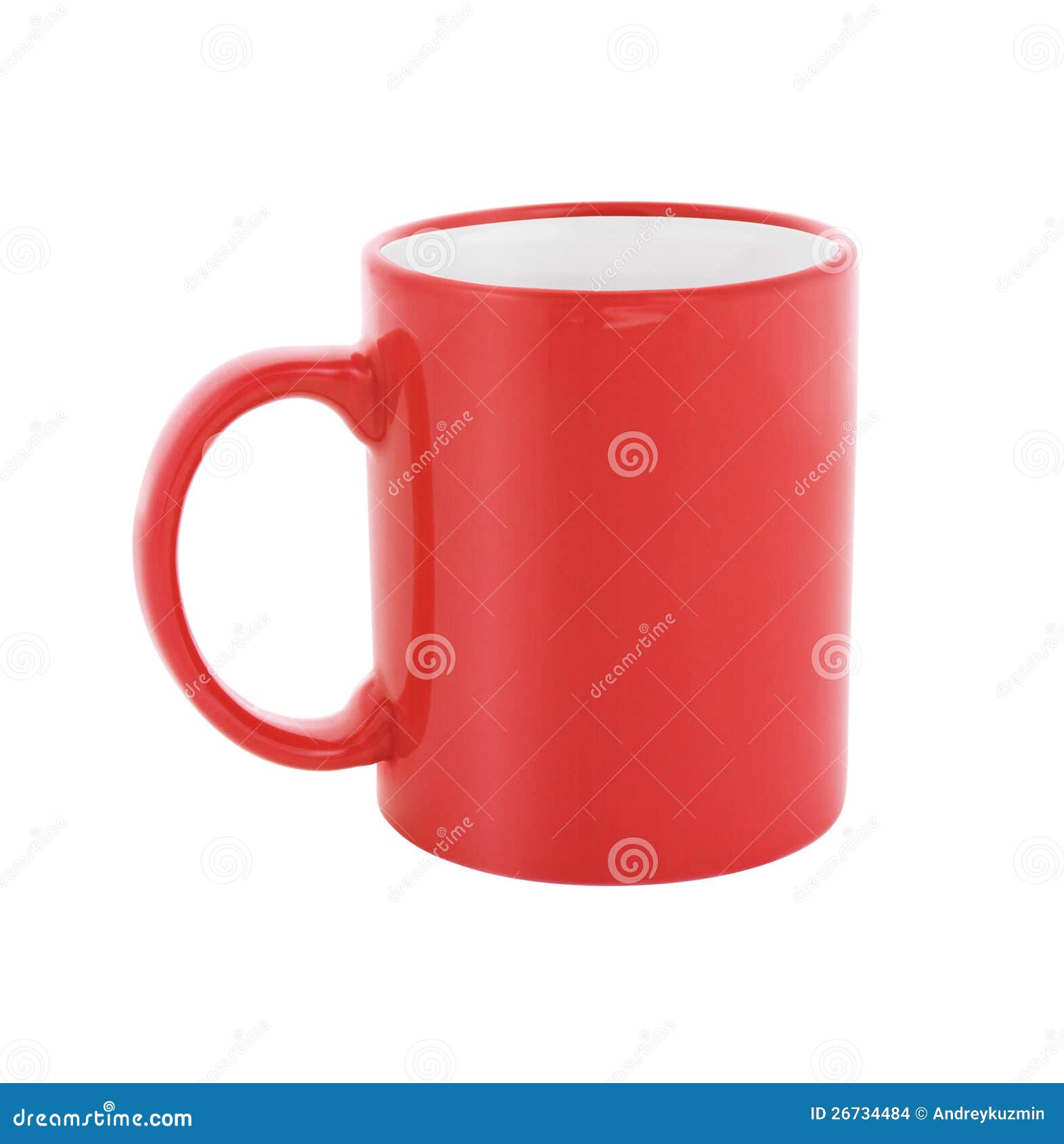 Red Coffee Cup or Mug Isolated Stock Photo - Image of cafe, simplicity ...