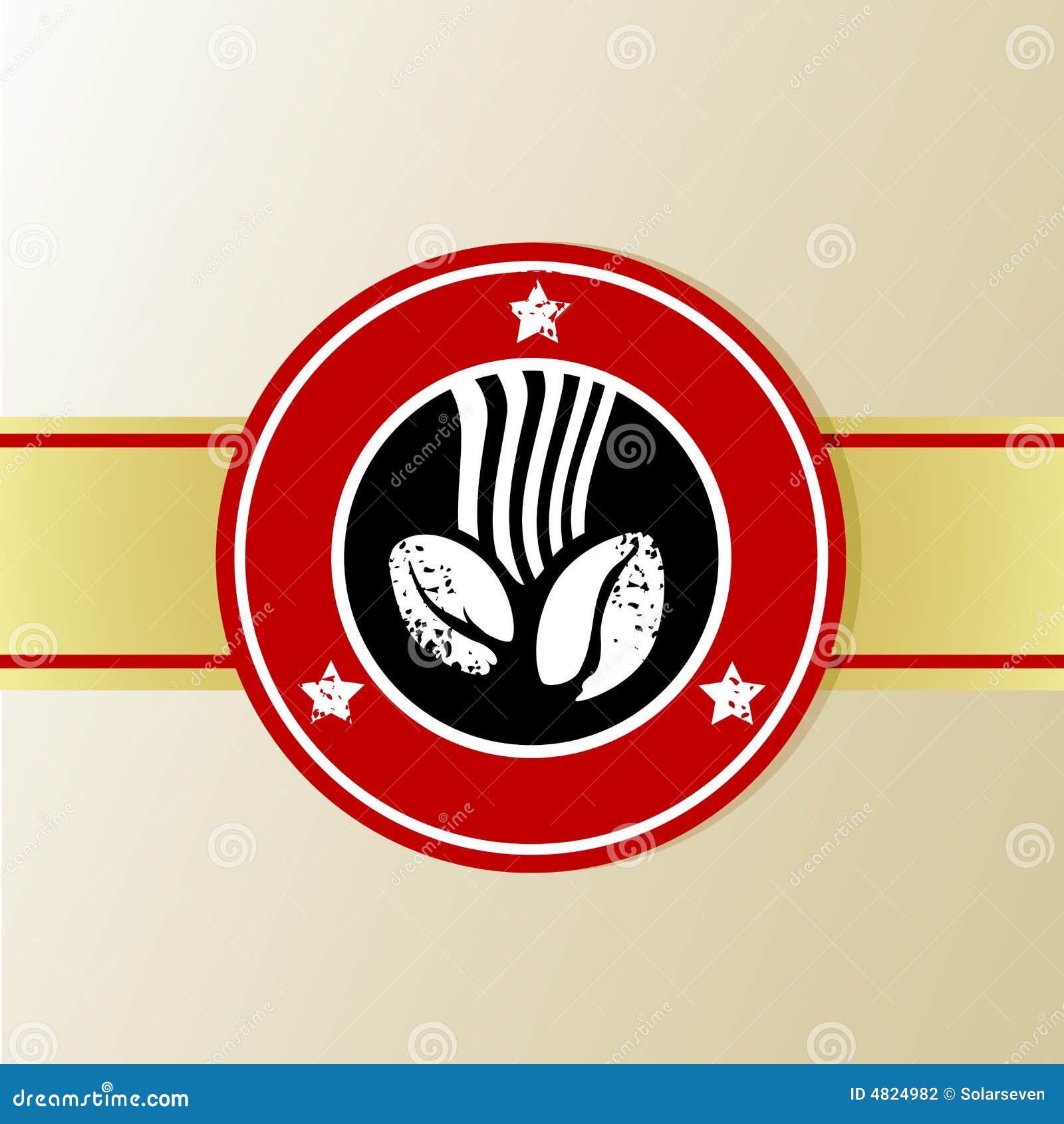 Red Coffee Label stock vector. Illustration of froth, food - 4824982