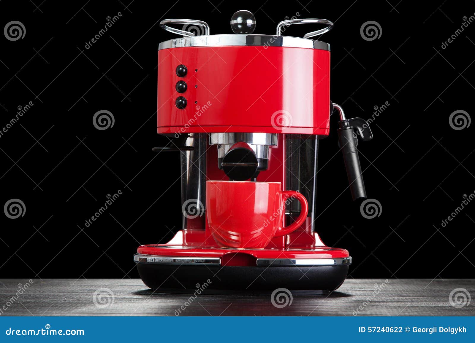 Red coffee machine stock photo. Image of caffeine, maker - 57240622