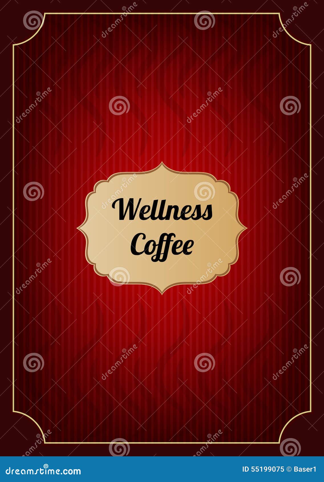 Red coffee menu cover stock illustration. Illustration of logo - 55199075