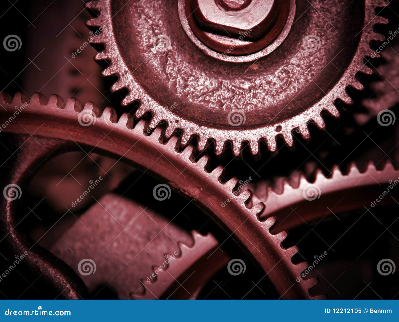 Red cogs stock image. Image of mechanics, industry, cogs - 12212105