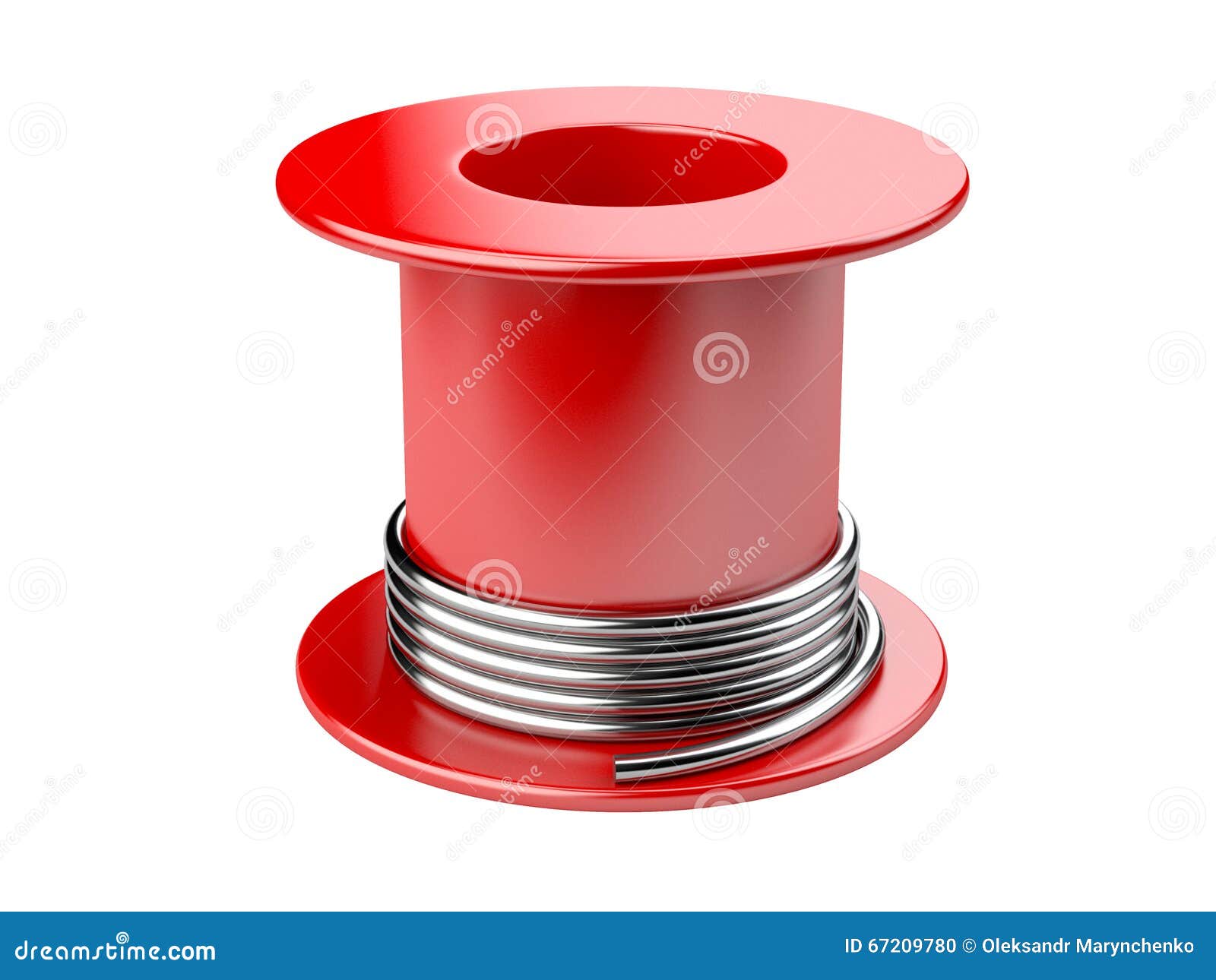 Red coil with wire. stock illustration. Illustration of spring - 67209780