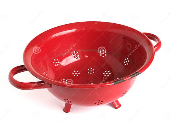 Red colander stock photo. Image of isolated, abstract - 23049904