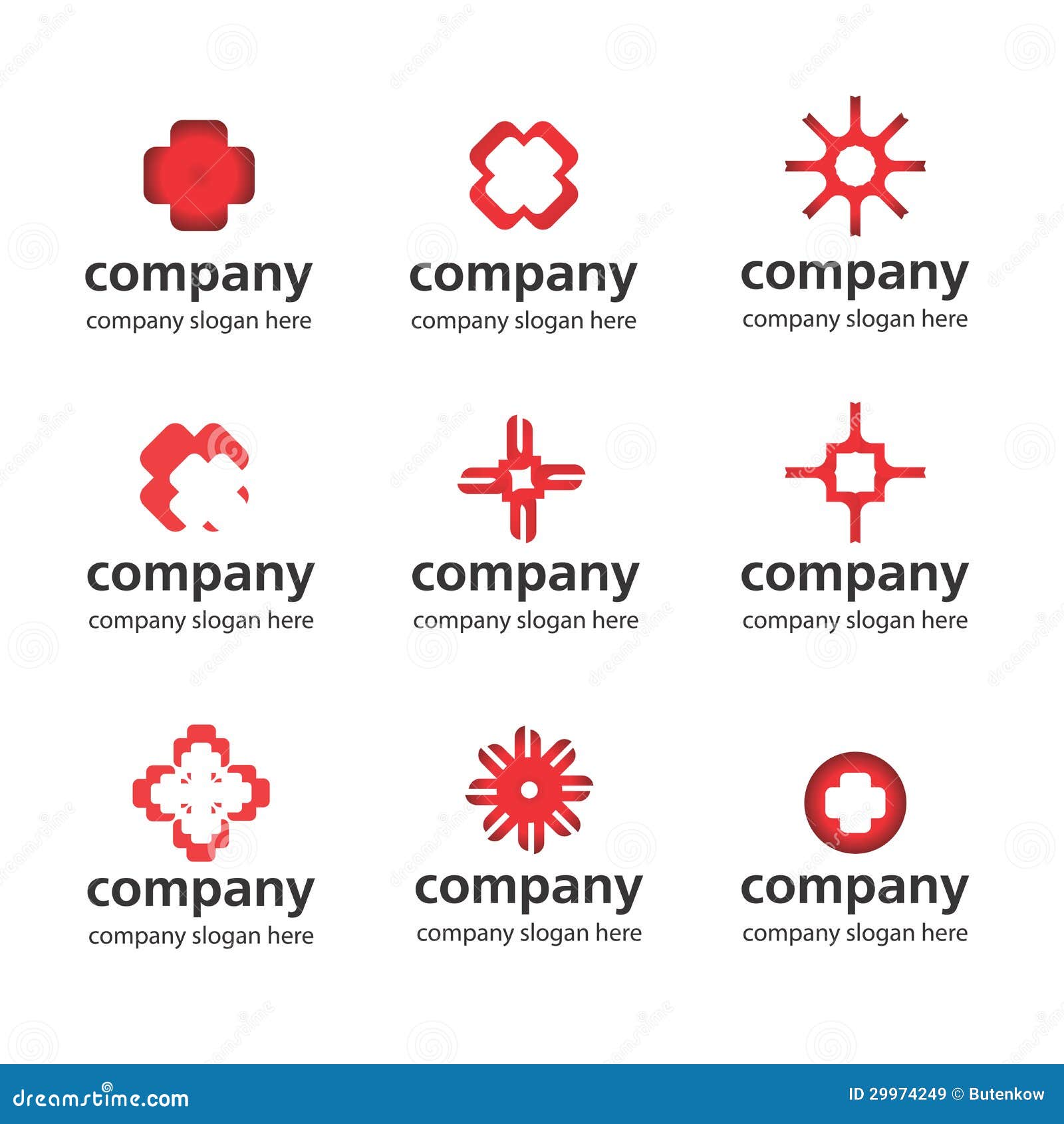 Red medical logo stock vector. Illustration of brand - 29974249