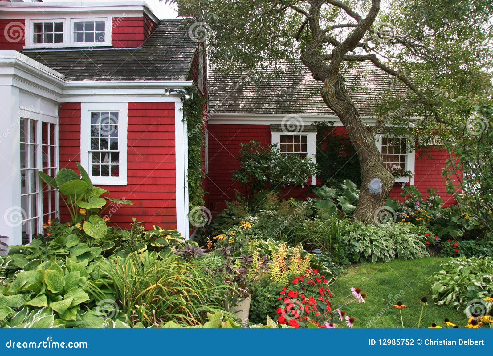 Barn Red Colonial House