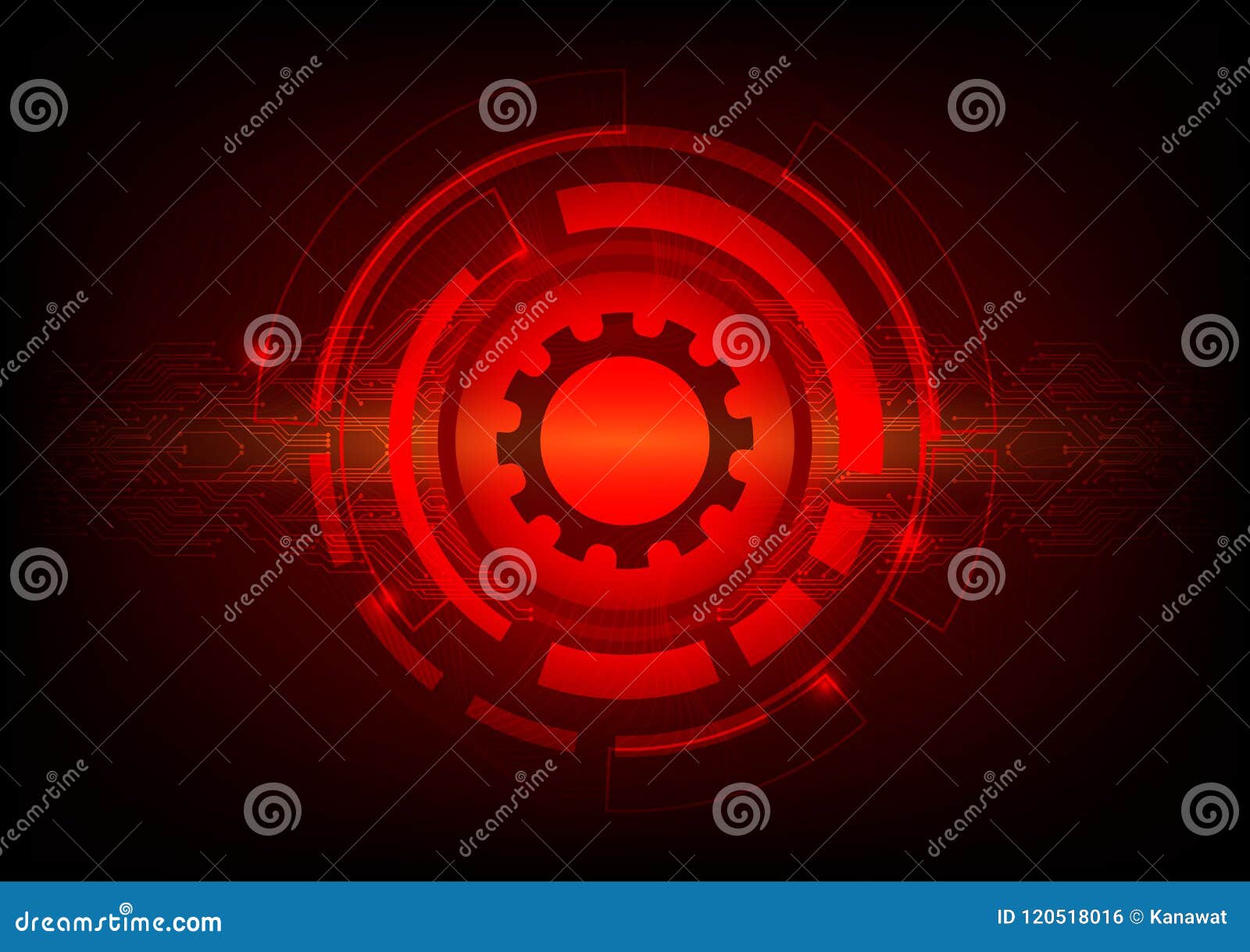 Red Color Abstract Background Digital Technology Concept. Vector ...
