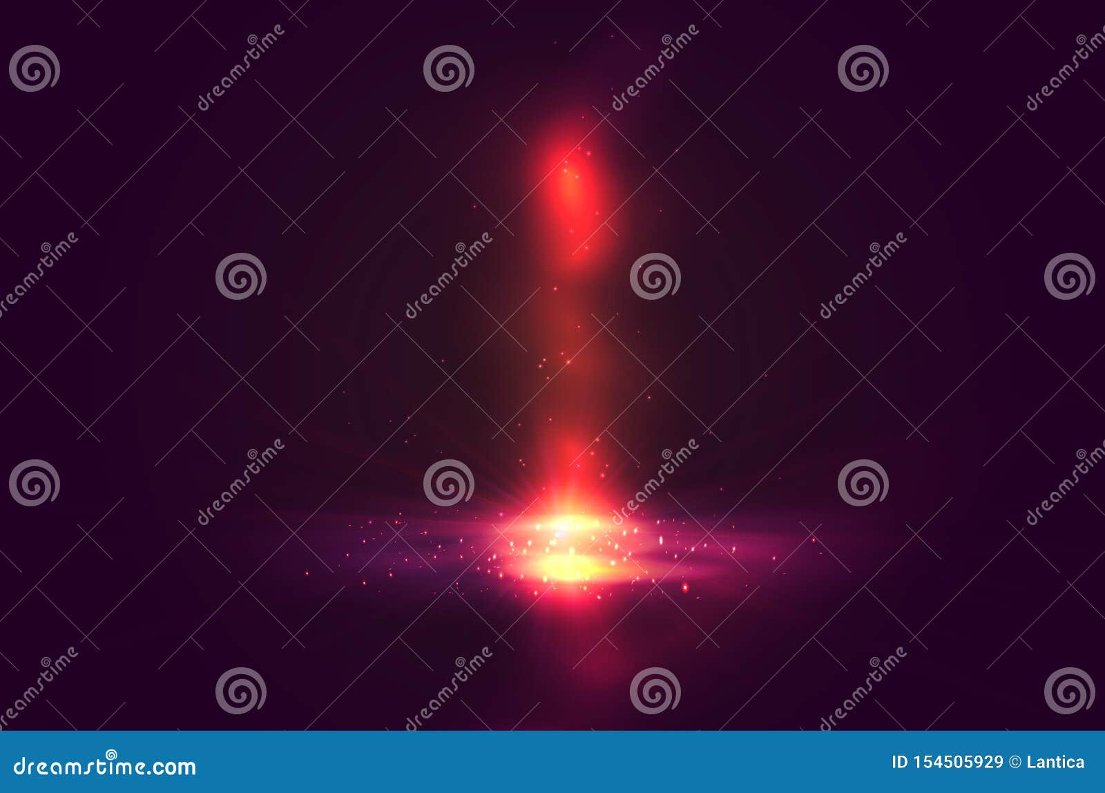 Red Color Abstract Design with a Fire Stock Illustration - Illustration ...