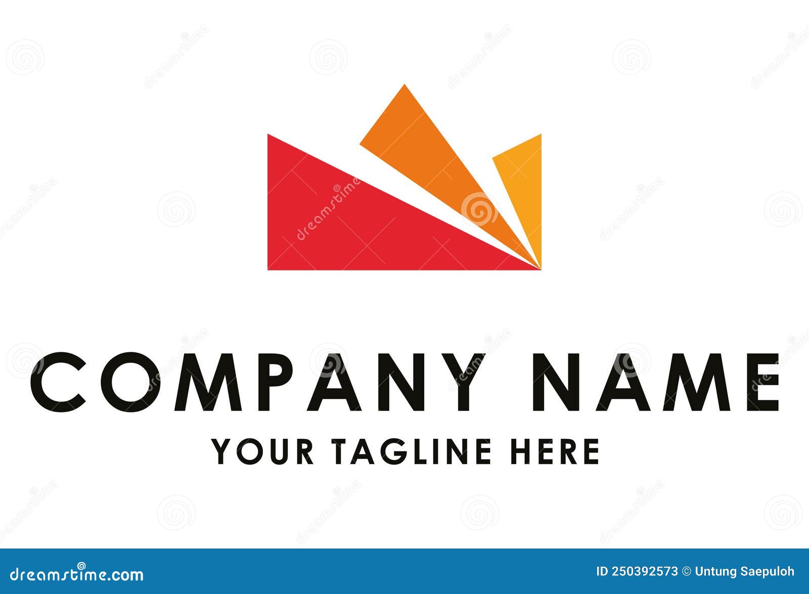 Red Color Abstract Triangle Shape Logo Design Stock Vector ...