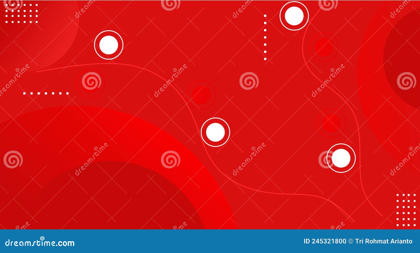 Red Color Banner Design with Geometric Elements. Stock Vector ...