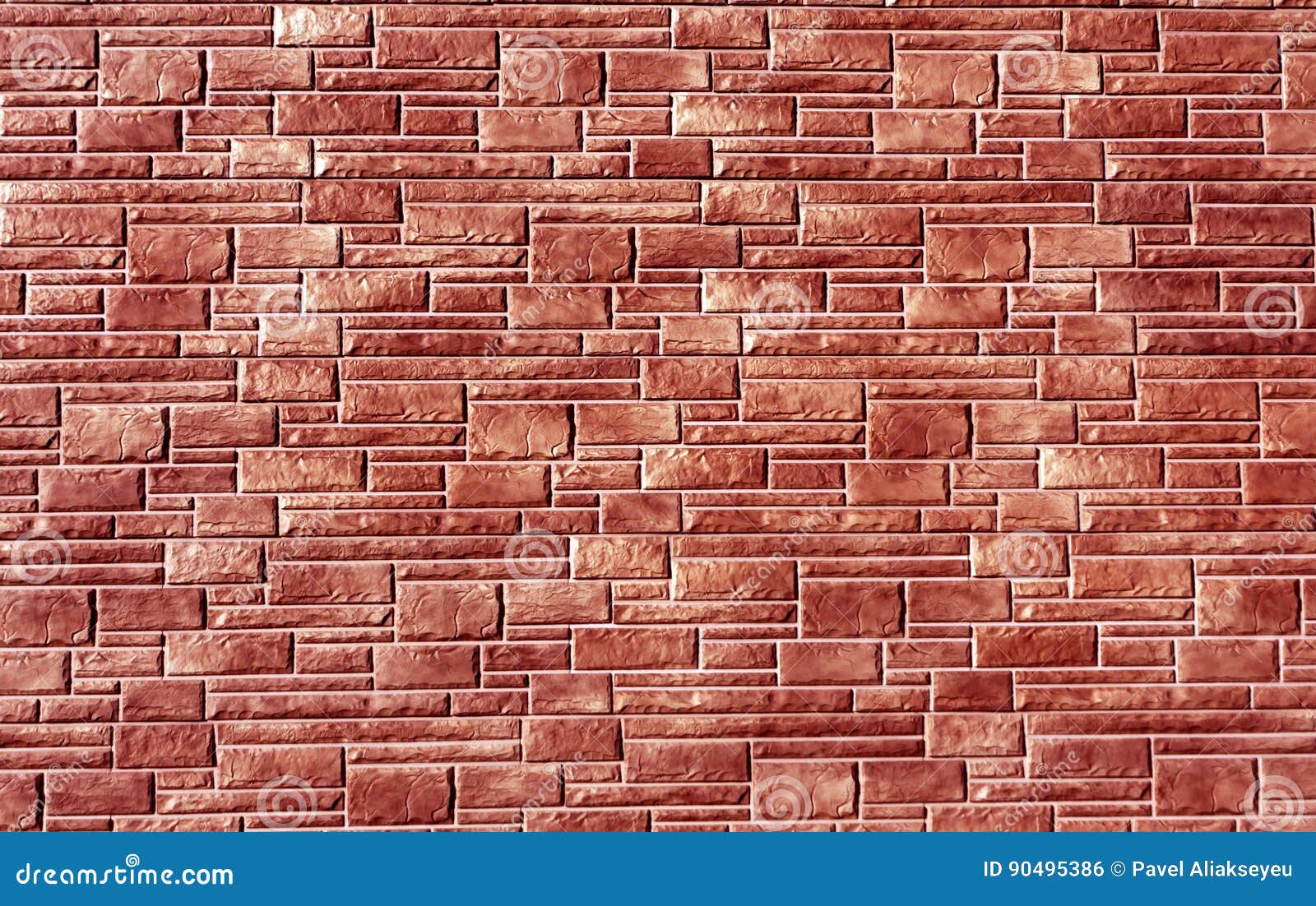 Red Color Brick Stylized Wall Texture. Stock Photo - Image of ...