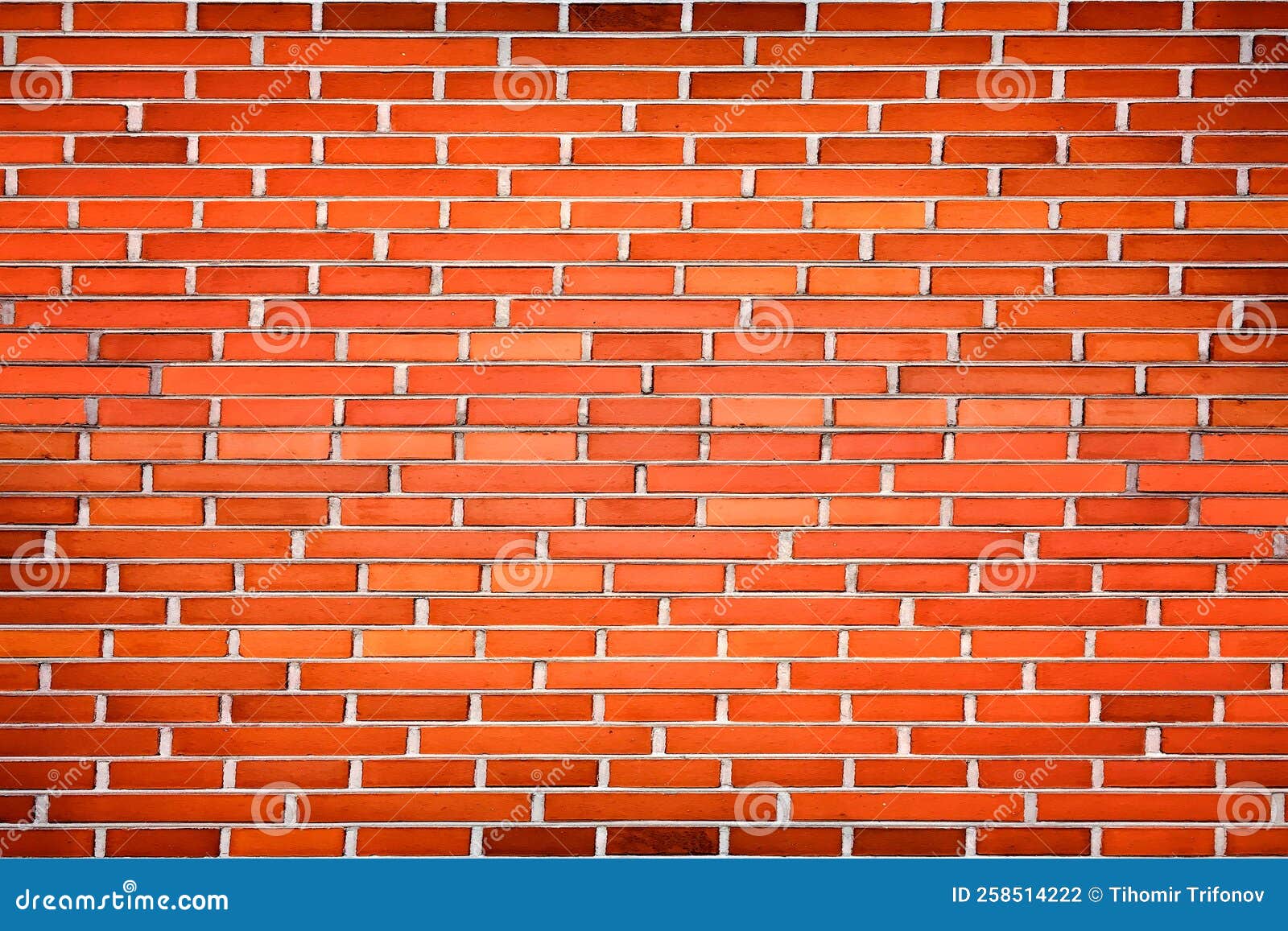 Red Color Brick Wall for Brickwork Background Design . Panorama Format ...
