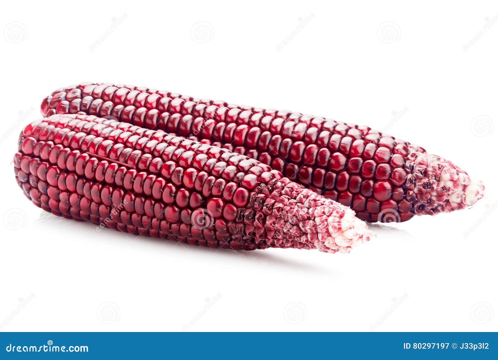 Red Color Corn Isolated on White Background Stock Image - Image of ...
