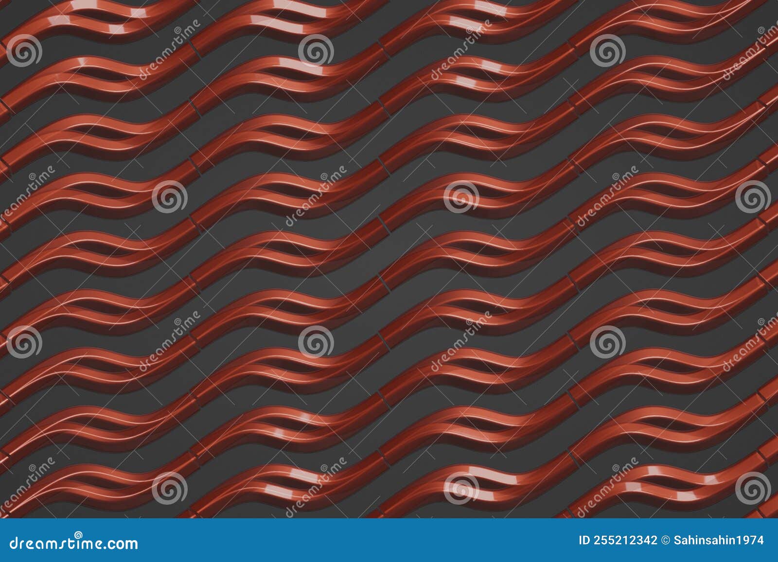 Seamless Abstract Red Color Curved Pattern Texture, Ornament Background ...