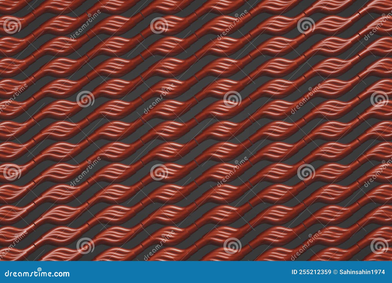 Seamless Abstract Red Color Curved Pattern Texture, Ornament Background ...