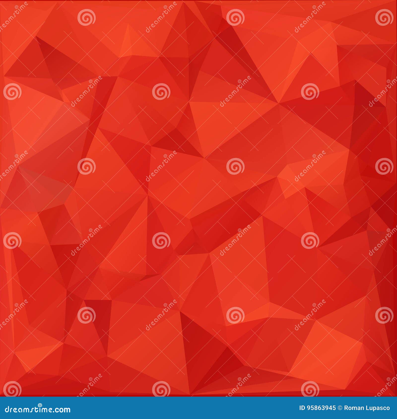 Red Color 3d Polygon Background, Modern Origami Texture. Vector ...