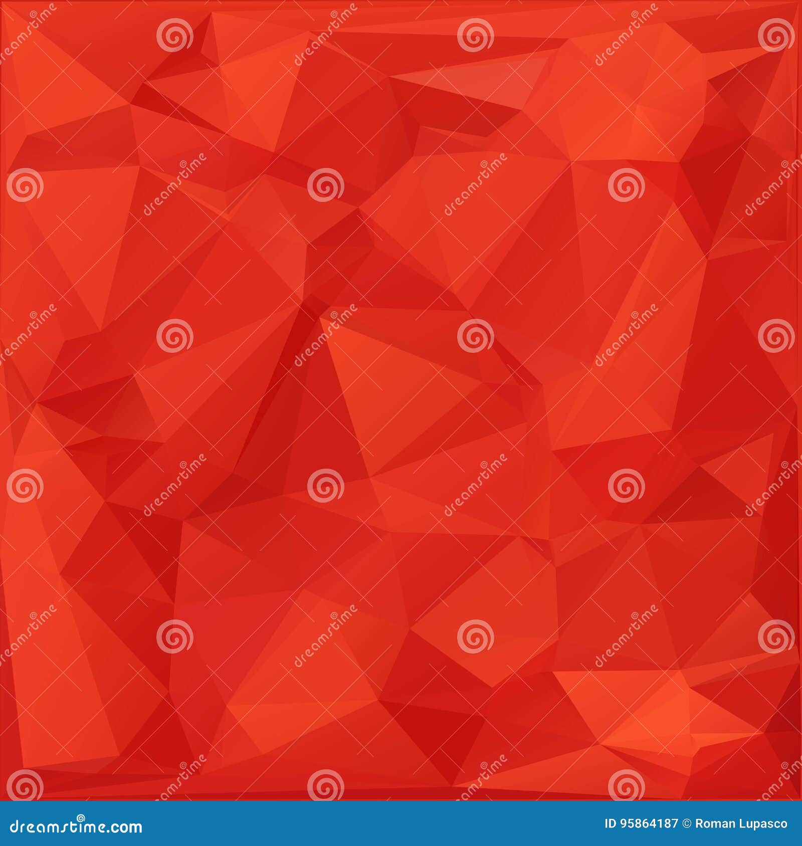 Red Color 3d Polygon Background, Modern Origami Texture. Vector ...