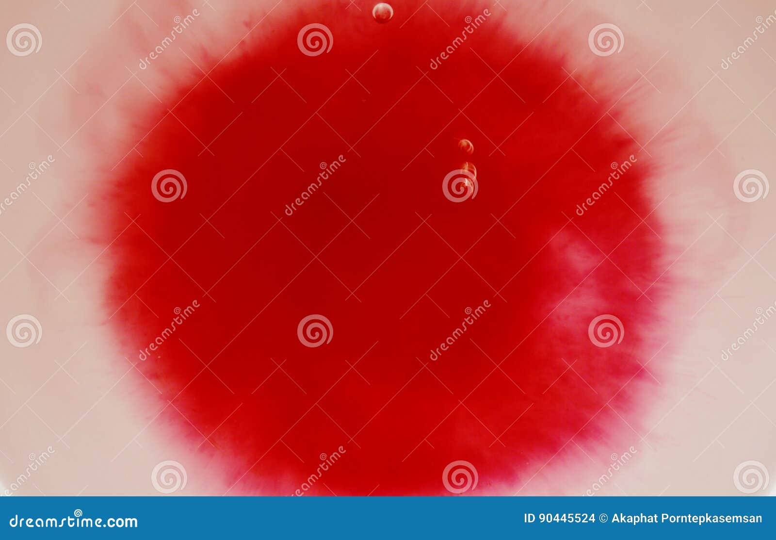 Red Color Dissolution and Spreading Under Clear Water Stock Photo ...
