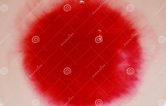 Red Color Dissolution and Spreading Under Clear Water Stock Photo ...