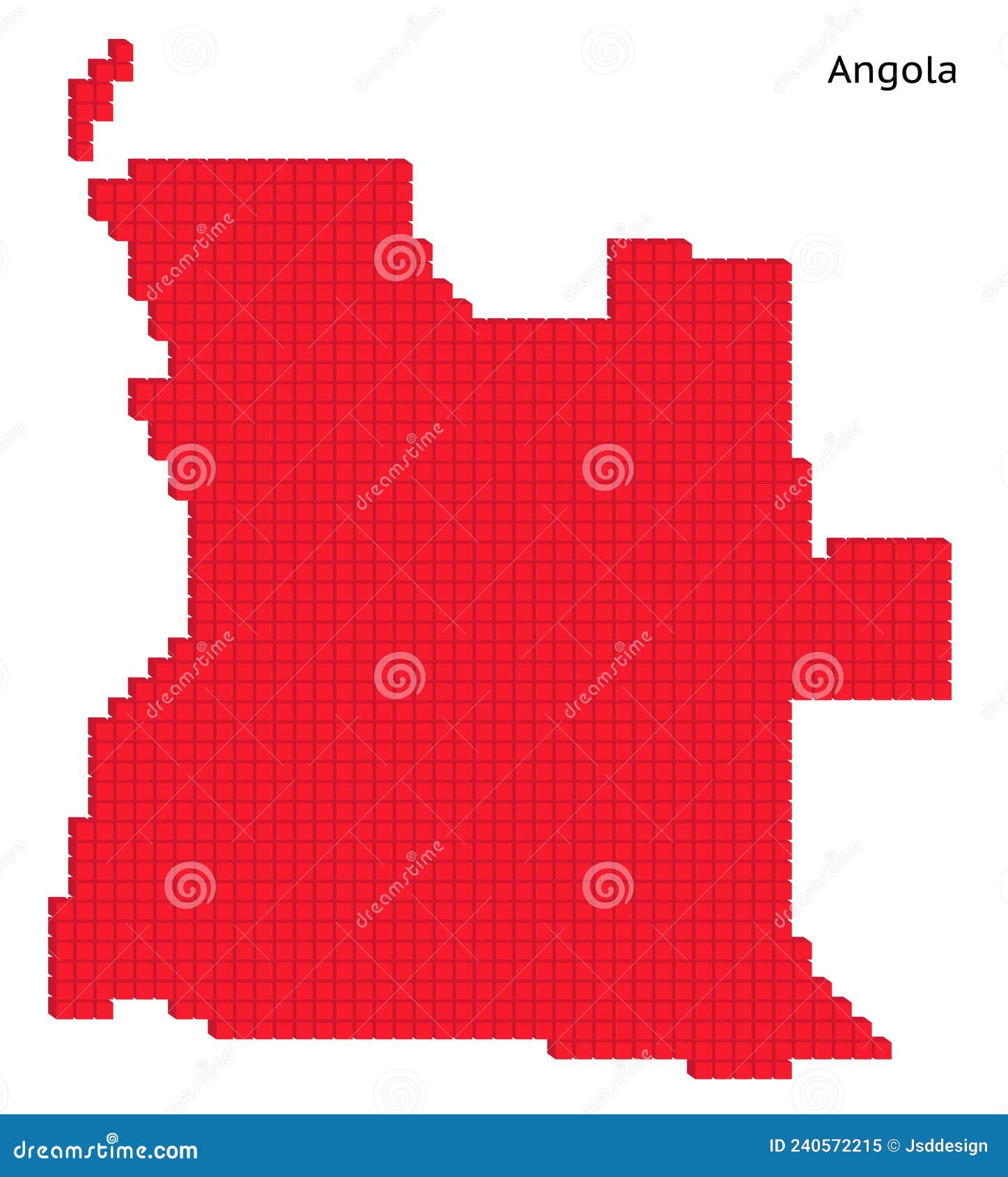Map Illustration Of Angola With The Flag. Cartographic Illustration Of ...