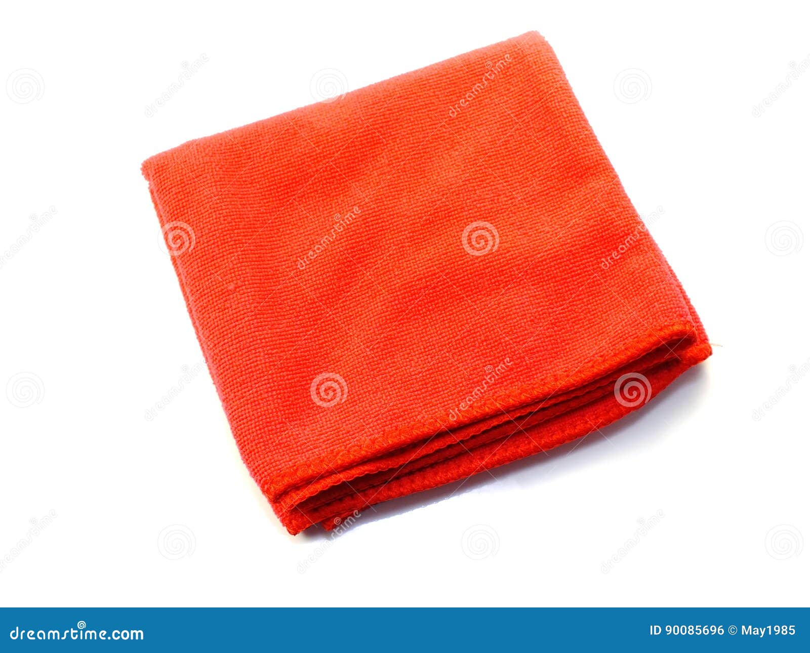 Red Color Microfiber Fabric Isolated on White Background Stock Photo ...