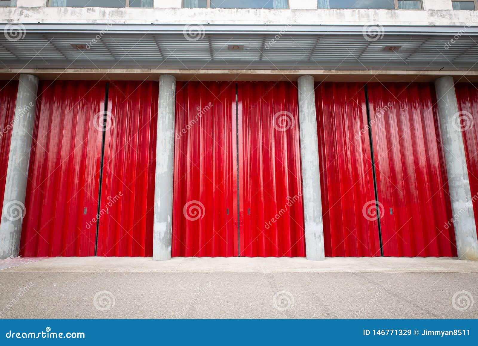 Fire station gate stock image. Image of floor, metal - 146771329