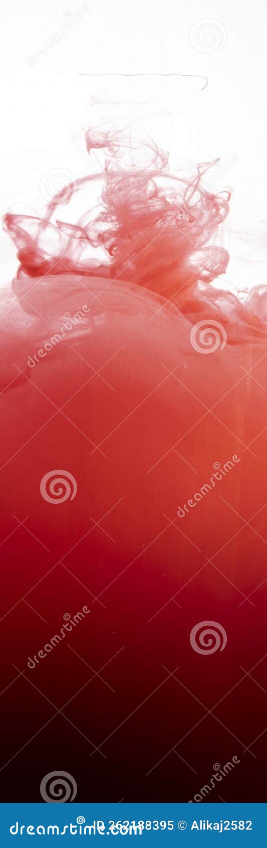 Red Color in Smoke Forms, Smooth Abstract Moving by Acrylic Paint Stock ...