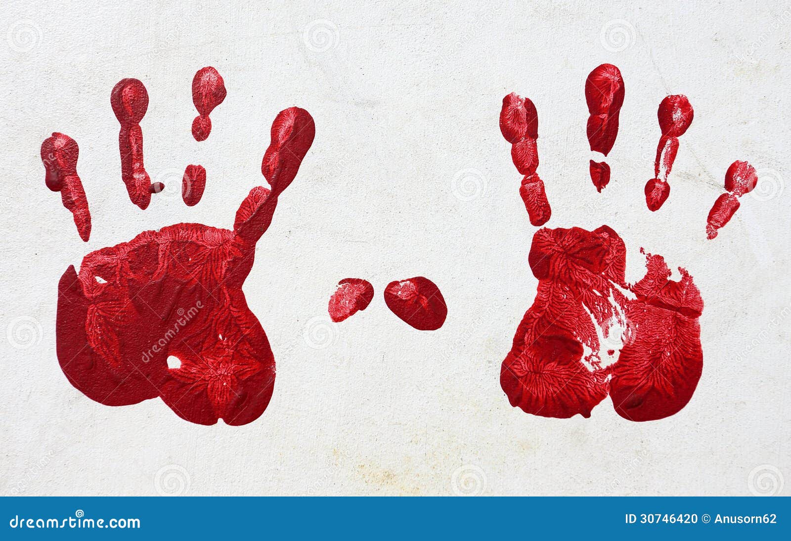 Red color hand print stock illustration. Illustration of white - 30746420