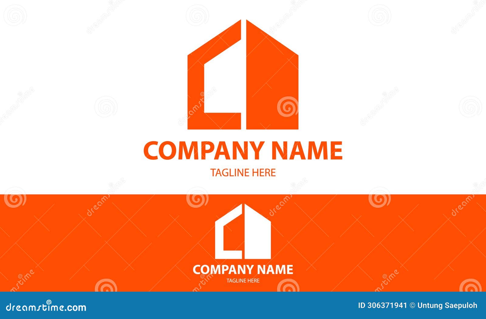 Red Color House Logo Design Concept Stock Vector - Illustration of ...