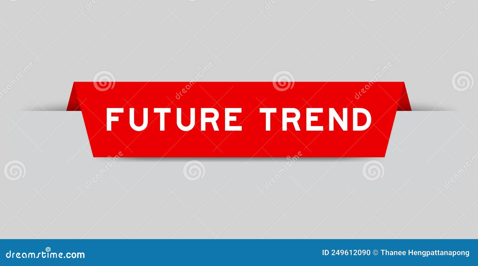 Red Inserted Label with Word Future Trend on Gray Background Stock ...
