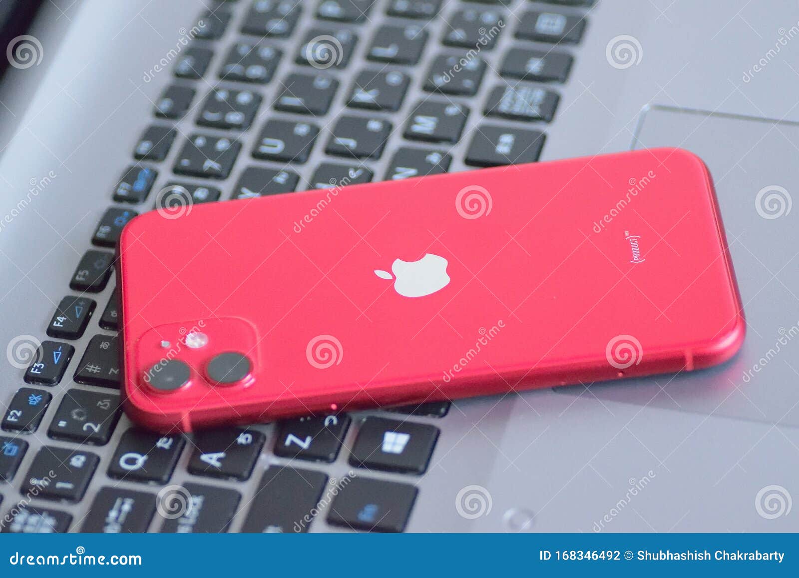 Red Color IPhone 11 Featuring Dual Camera Editorial Photography - Image ...