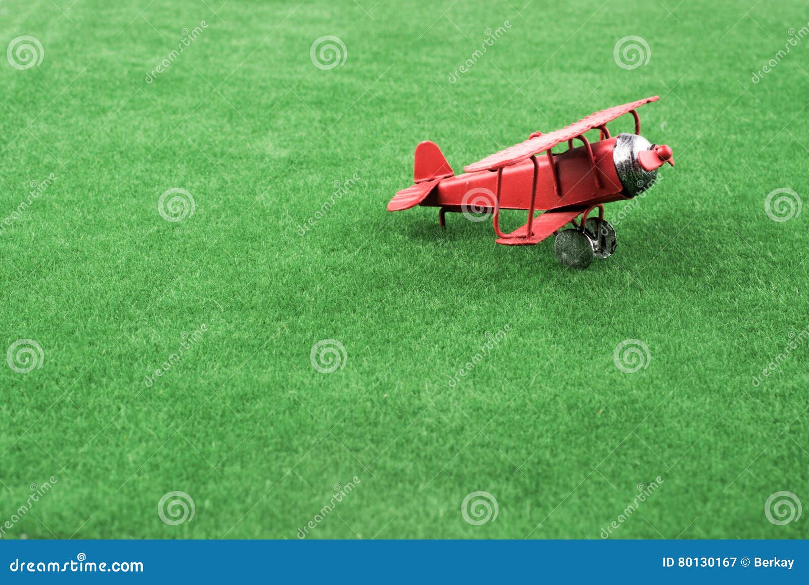 Red Color Little Model Airplane Stock Image - Image of holiday, planet ...