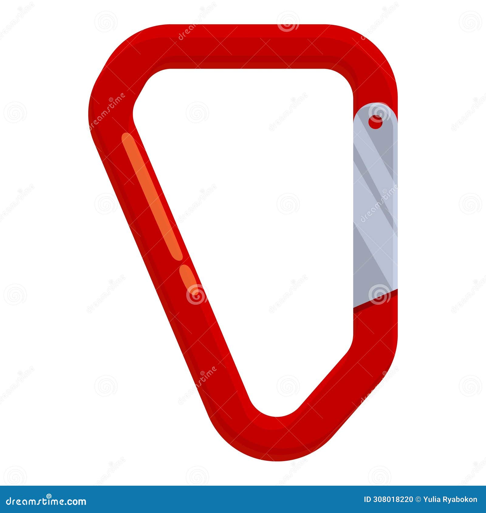 Red Color Lock Icon Cartoon Vector. Climbing Tool Stock Vector ...