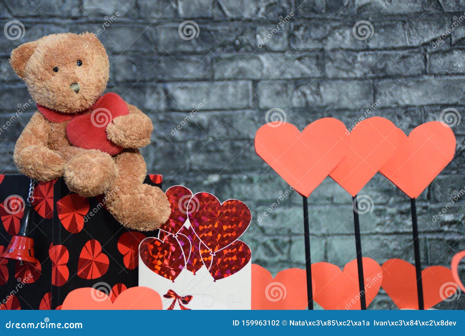 Red is the Color of Love, Valentine`s Decor Stock Photo - Image of ...
