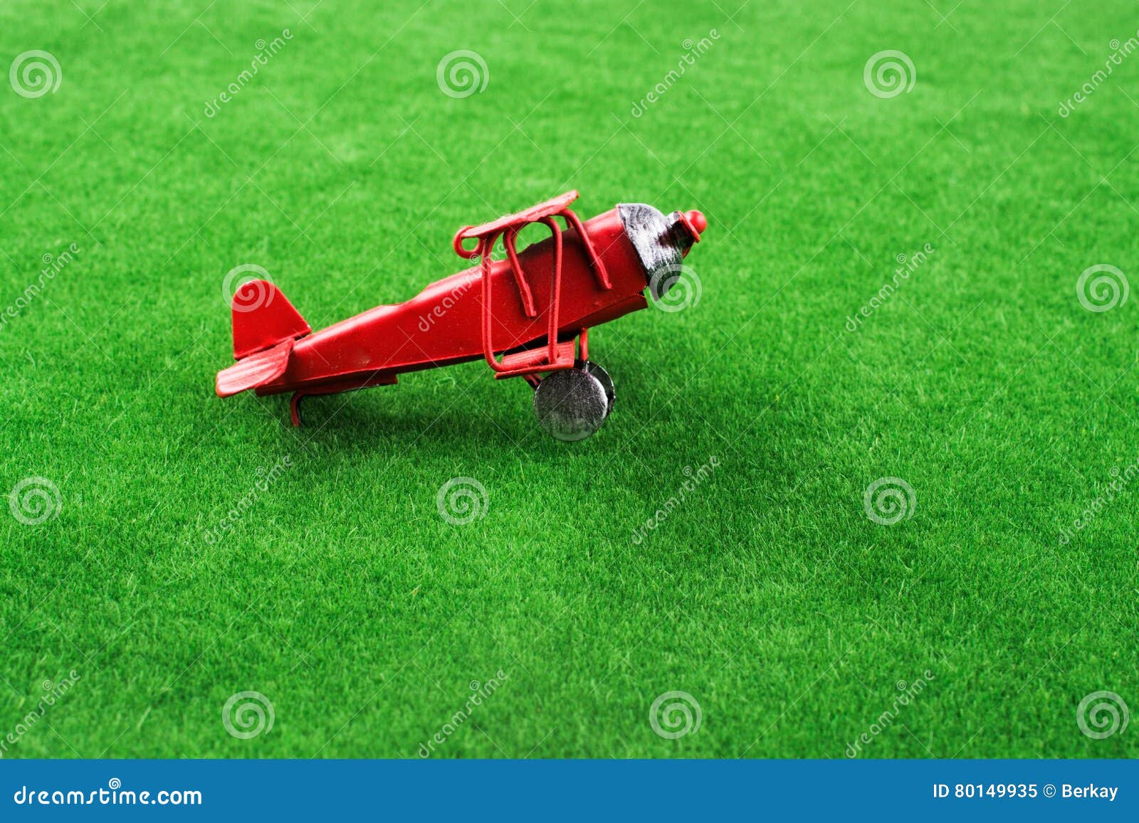 Red color model airplane stock image. Image of travel - 80149935