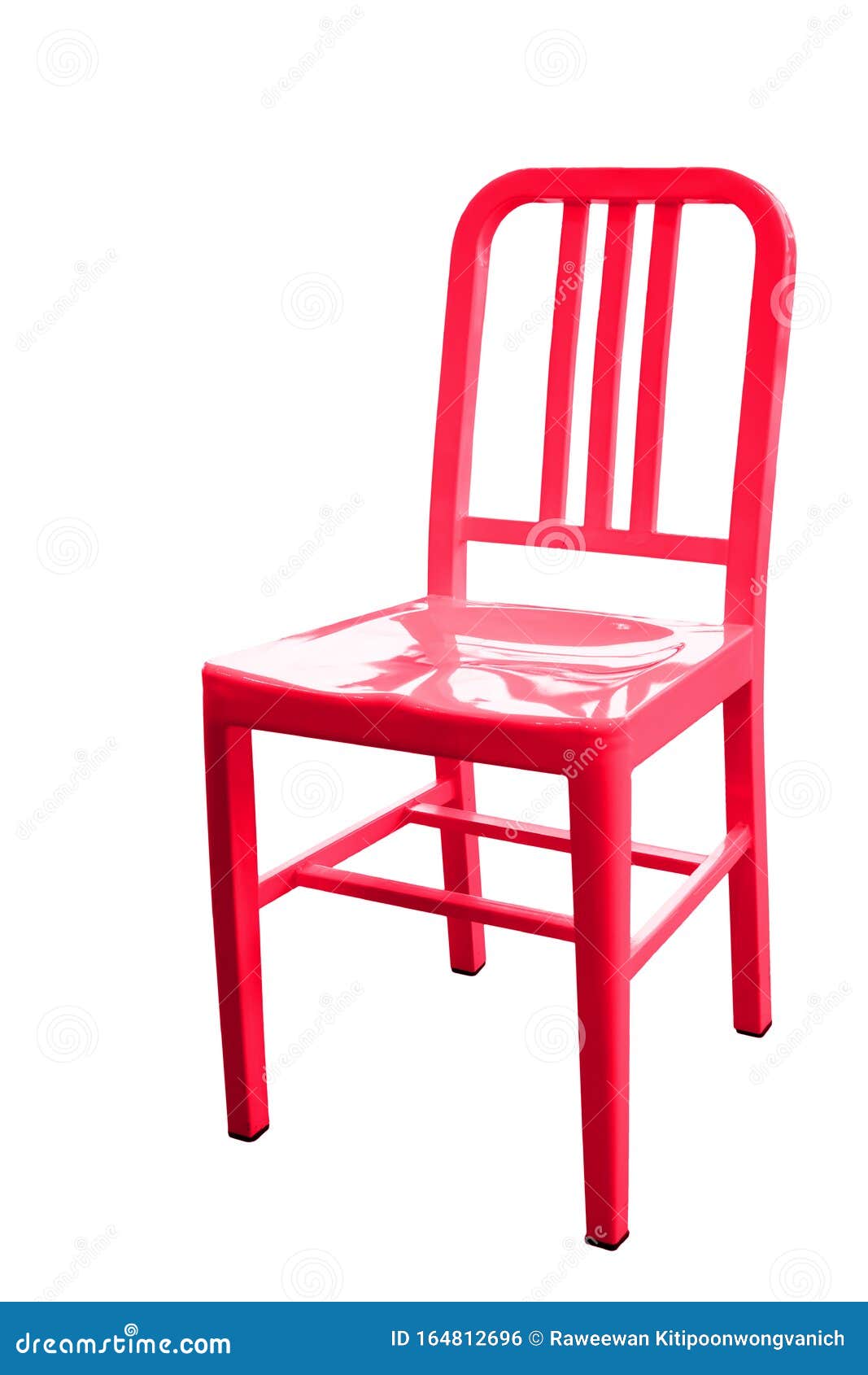 Red Color Modern Chair Isolated on White Background Stock Photo - Image ...