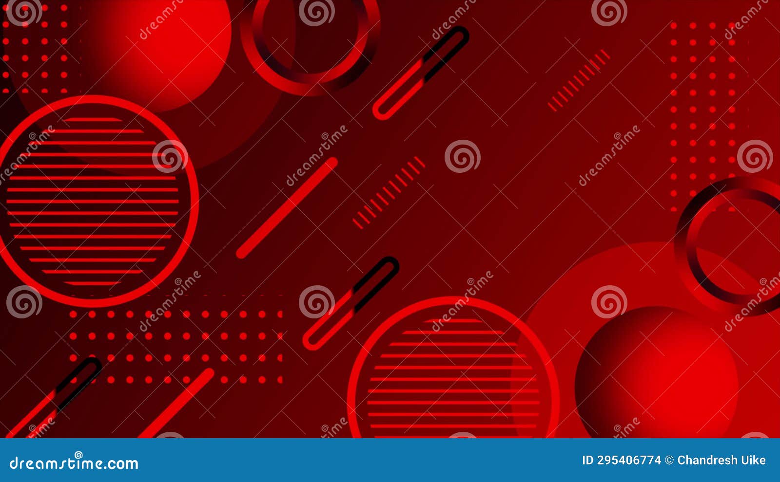 Red Color Multiple Circular Shapes Element Background Stock Footage ...