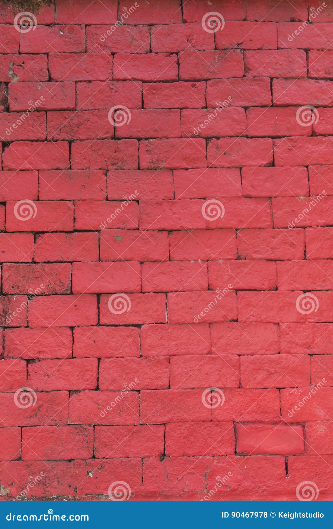 Red Color Painted Brick Wall Texture. Stock Photo - Image of grunge ...