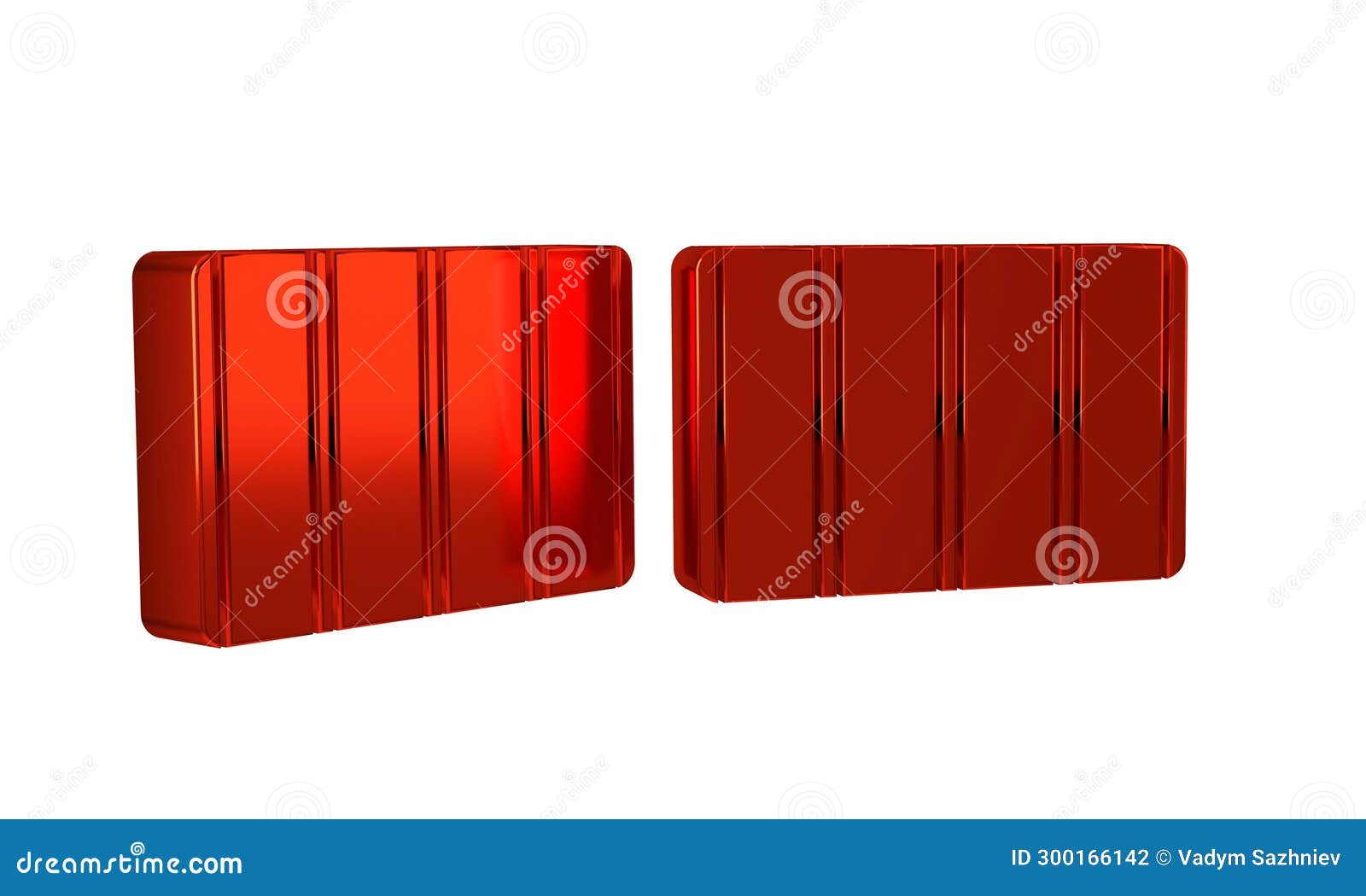 Red Color Palette Guide Icon Isolated on Transparent Background ...